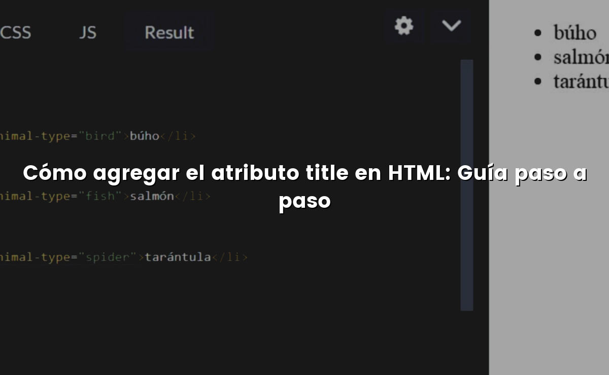 Cómo agregar el atributo title en HTML: Guía paso a paso - ¿Cómo Pagar?