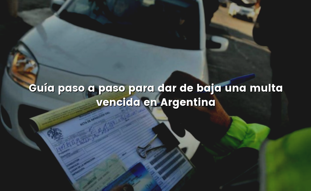 Guía paso a paso para dar de baja una multa vencida en Argentina - ¿Cómo Pagar?